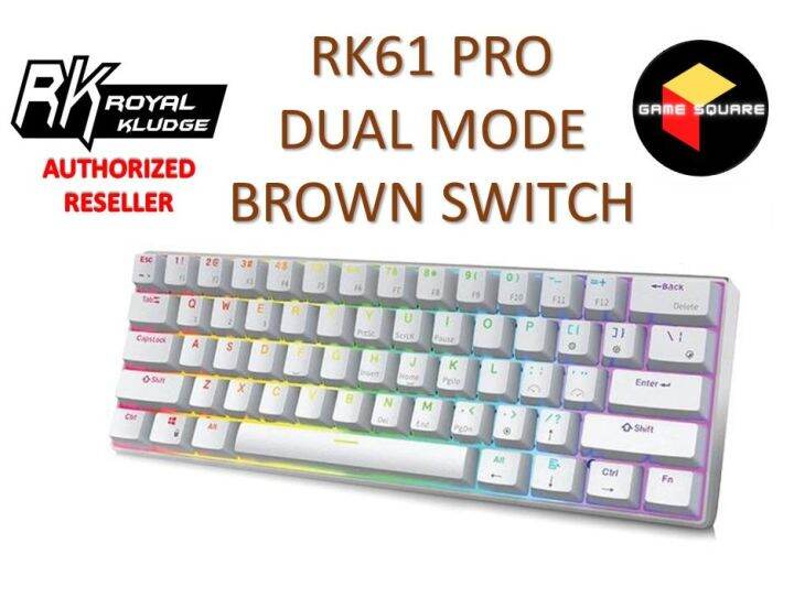 ROYAL KLUDGE RK61 PRO DUAL-MODE RGB 61 KEYS HOT SWAPPABLE MECHANICAL ...