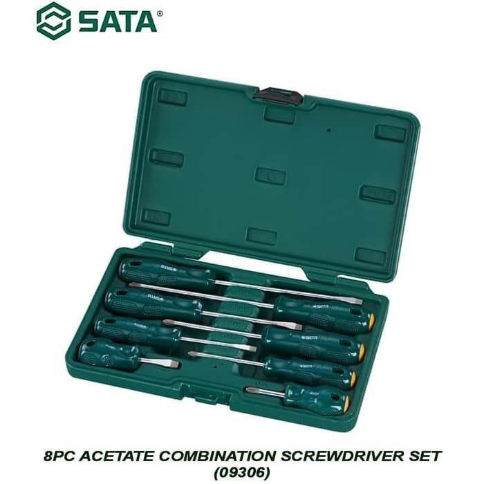 SATA TOOLS OBENG SET 09306 8PC ACETATE COMBINATION SCREWDRIVER SET ...