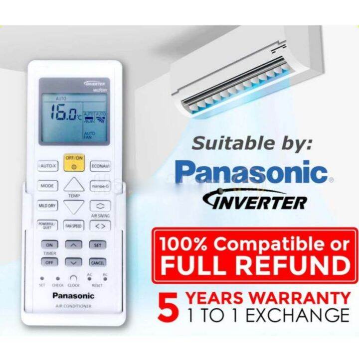 Panasonic Air Conditioner Remote Control INVERTER ORIGINAL A75C07360 A75C03550 iAUTO ECONAVI ...