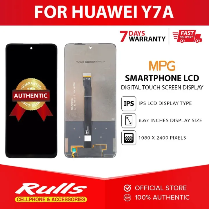 Smartphone LCD for Huawei Y7A Digital Touch Screen Display Frame ...