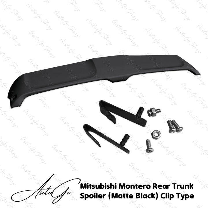 Mitsubishi Montero 2009-2015 Rear Trunk Spoiler (Matte Black) Clip Type ...