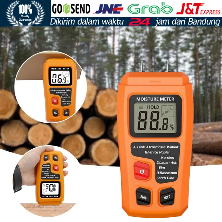 Kayu Kertas Pengukur Alat Ukur Kelembaban Digital dengan Battery Kadar ...