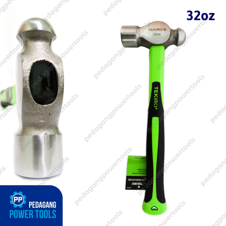 TEKIRO Palu Konde 32 oz Gagang Fiber Martil Tukang Ballpoint Hammer ...