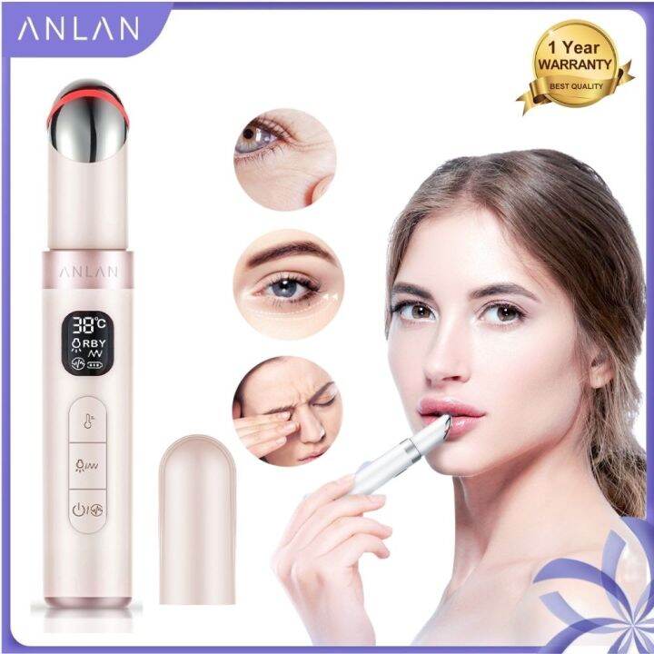 ANLAN Portable Electric Eye Massager with Hot Compress Vibration EMS ...