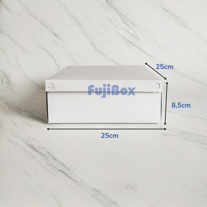 Fuji box Dus Kotak Putih Polos 25 X 25 X 8.5 (10 Pcs) | Lazada Indonesia