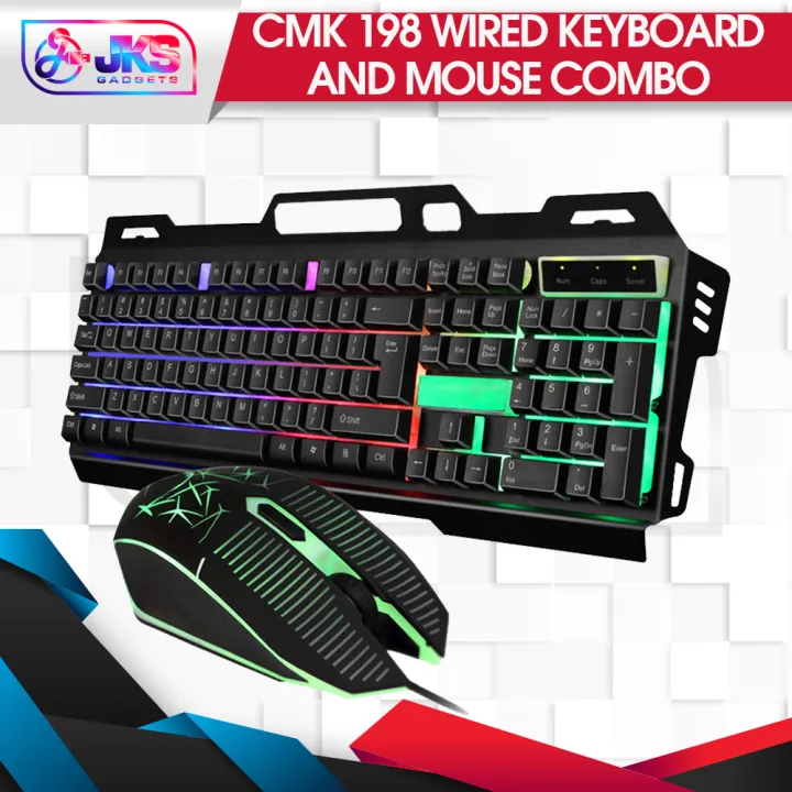 CMK 198 Wired Metal Keyboard and Mouse Combo | Lazada PH