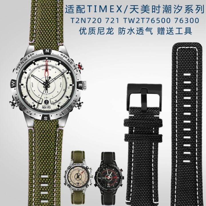 เหมาะสำหรับ Timex Tide T2N720 721 TW2T76500 76300 Series กีฬาสายนาฬิกา ...