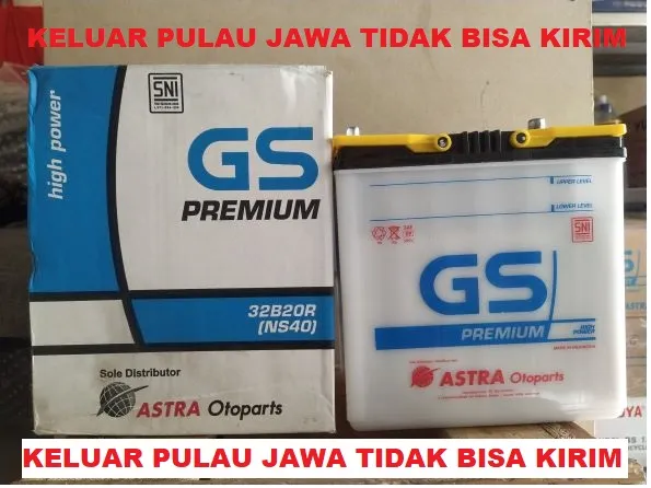 AKI MOBIL AKI BASAH MOBIL AKI GS ASTRA AKI GS PREMIUM TYPE NS40 ASLI AKI ORIGINAL MOBIL Toyota ...