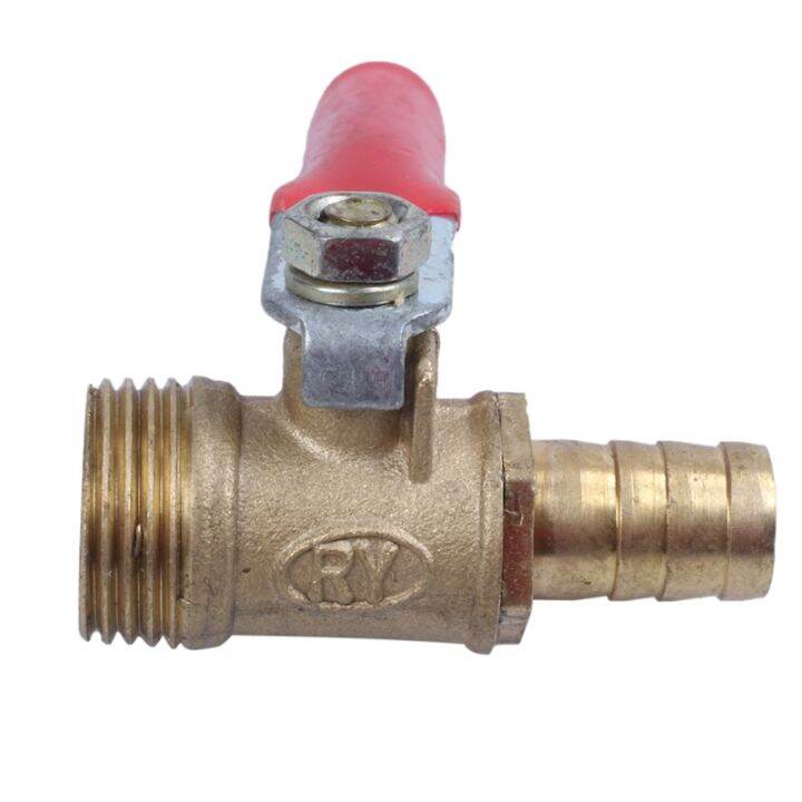 Gold tone 3/8" PT male thread to 10mm hose tail binder ball valve ...