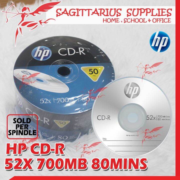 HP CD-R CDR CD R 700MB Blank CD, 50 pieces | Lazada PH