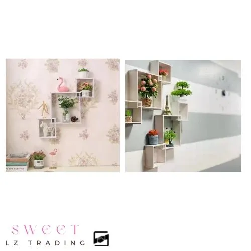 Sweet SALE 3PCS/Set Square Wall Shelf Multi-Lattice Wall Hanging ...