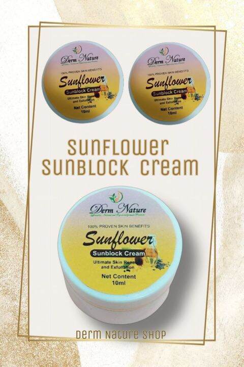 DERM nature Sunflower Sunblock Cream SpF50 10ml | Lazada PH