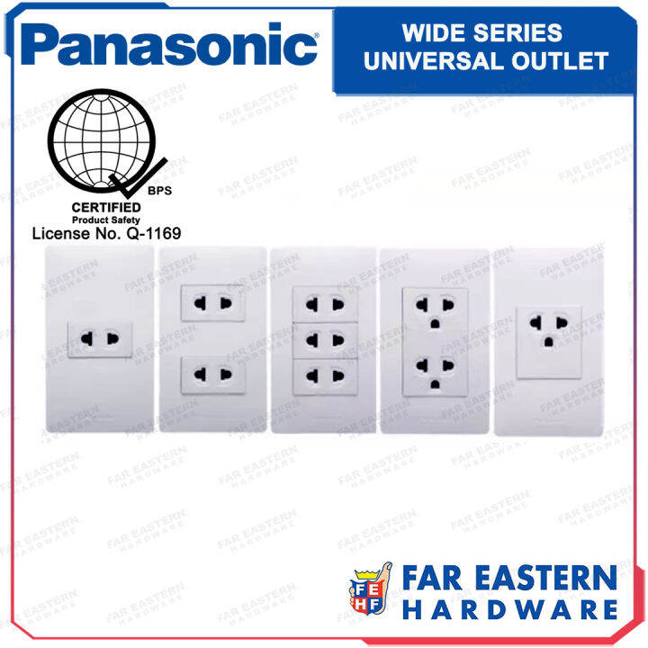 PANASONIC Wide Series Universal Outlet Socket with Plate | Lazada PH