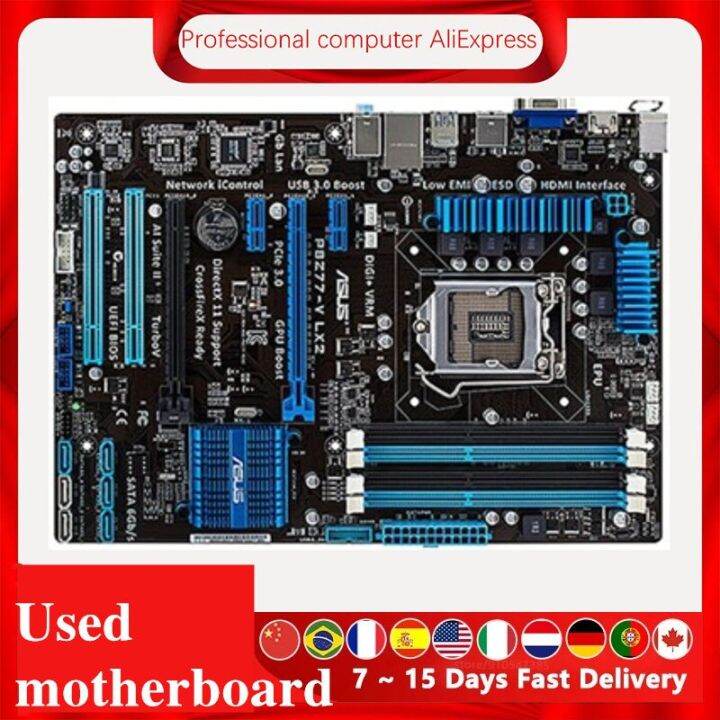 For ASUS P8Z77-V LX2 Computer Motherboard LGA 1155 DDR3 For Intel Z77 P8Z77 Desktop Mainboard ...
