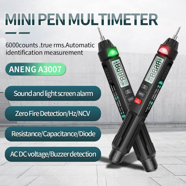 ANENG A3008 Pen Multimeter 6000 Counts Digital Multimeter Meter Tester ...
