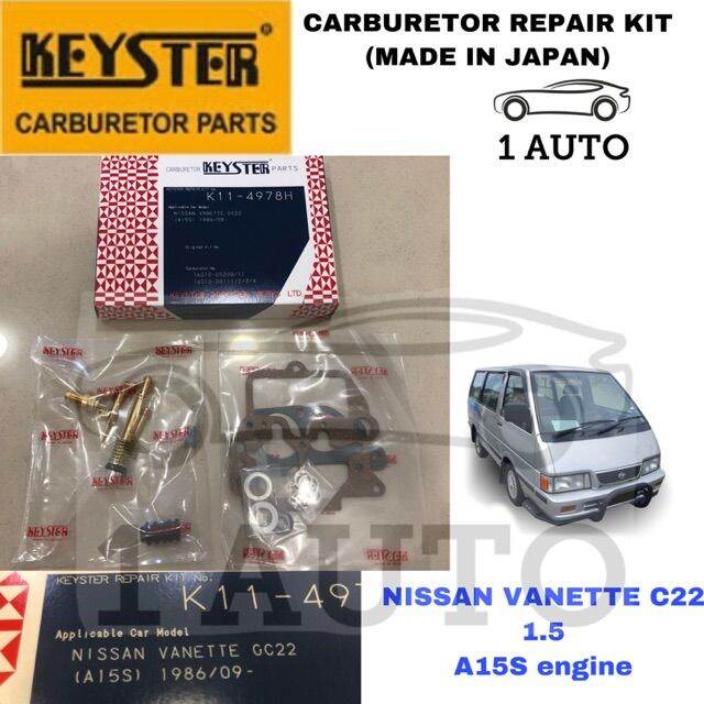 [MADE IN JAPAN] KEYSTER CARBURETOR REPAIR KIT SET NISSAN VANETTE C22 1.5 A15S engine | Lazada