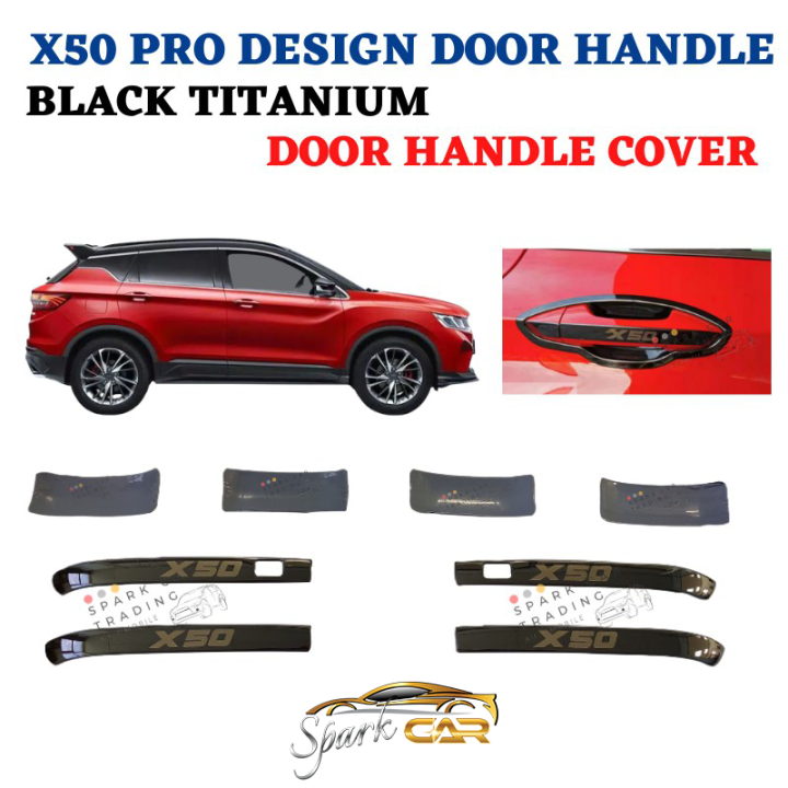 PROTON X50 Black Titanium Pro Design Door Handle Cover Inner Door ...