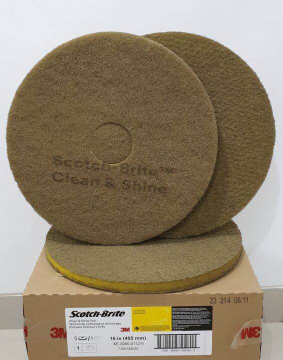3M SCOTCH BRITE BUFFING PAD CLEAN & SHINE PAD 16 INCH | Lazada Indonesia