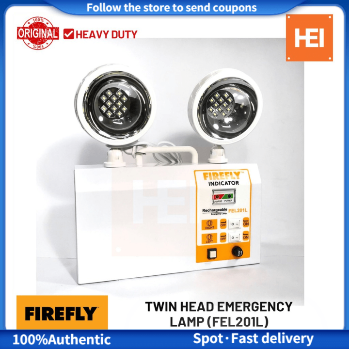FIREFLY Rechargeable LED Twin Head Emergency Lights FEL201L Firefly ...