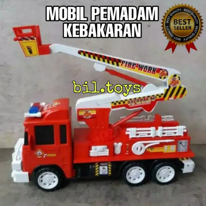 MOBIL PEMADAM KEBAKARAN BESAR MAINAN ANAK JUMBO FIRE TRUCK CAR | Lazada ...