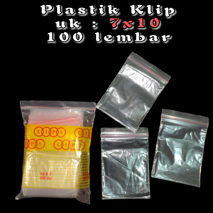 Plastik Klip kecil ukuran 7x10 cm (100 Lembar) / plastik ziplock ...