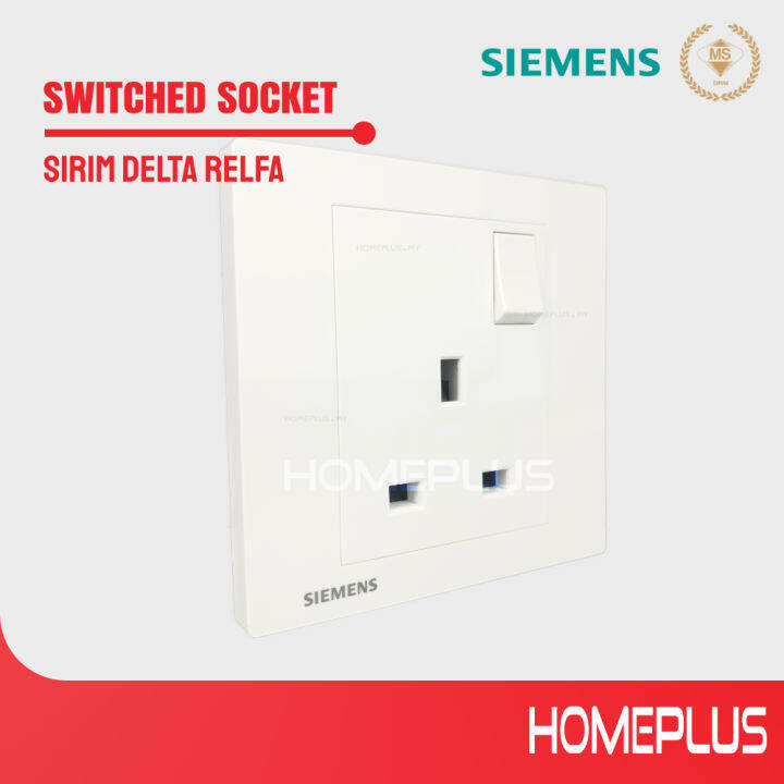 Homeplus Siemens Delta Relfa Single Switch Socket Outlet 13A (SIRIM ...