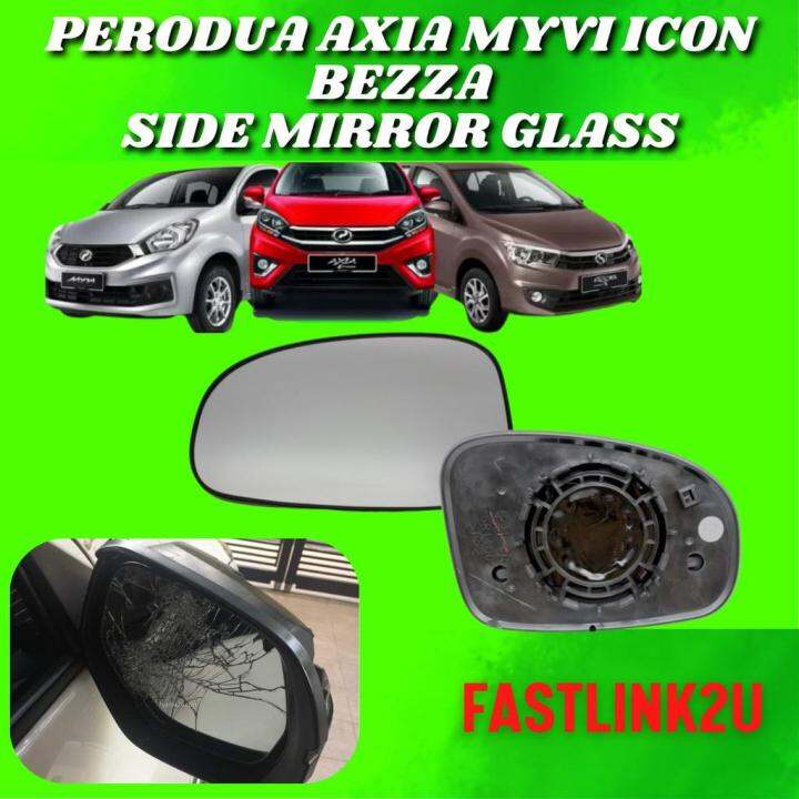 Perodua Axia Myvi Icon Bezza Side Mirror Glass Cermin | Lazada