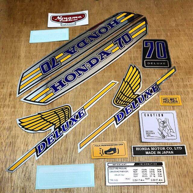 striping sticker stiker honda c70 garis 2 - sticker honda c70 anti ...