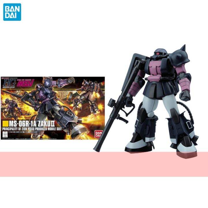 Bandai ชุดโมเดลกันดั้มอนิเมะ HGUC 151 1/144 MS-06R-1A ZAKUII ตุ๊กตาขยับแขนขาได้เครื่องประดับแบบ ...