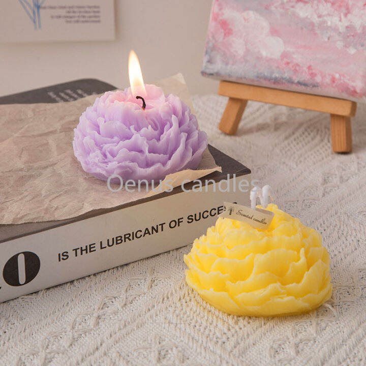 Personalized Wedding Candle Flower Penoy Candles Aesthetic Flameless ...