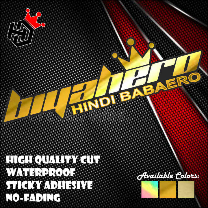 Biyahero Hindi Babaero Cut-Out Sticker, Yayamanin Sticker | Lazada PH