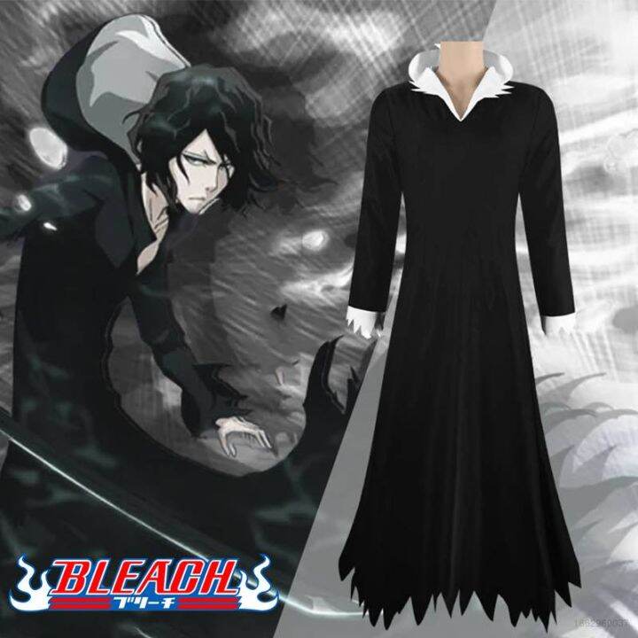 NS3 BLEACH Zangetsu Cosplay Long Sleeve Costume Set Anime Uniform ...