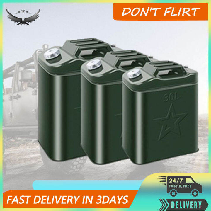 Industrial 10L/20L/30L Metal Car Motorcycle Petrol Gas Diesel Gasoline Fuel Can Jerry Can Tank ...