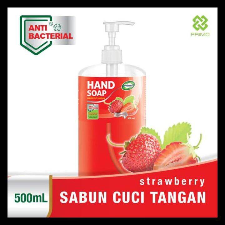 Primo Hand Soap Sabun Cuci Tangan Strawberry 500ml | Lazada Indonesia
