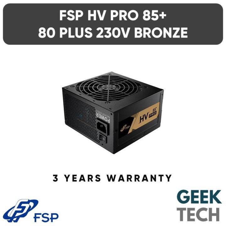 FSP HV Pro 85+ 80 Plus 230V Bronze Non Modular Power Supply 550W/650W ...