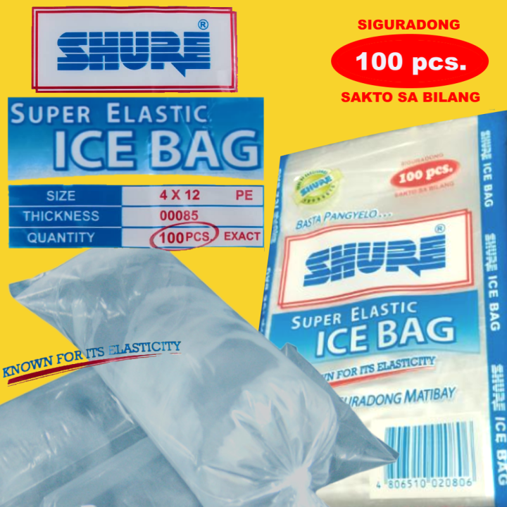 SHURE ICE BAG 100pcs PLASTIC YELO PLASTIC TUBIG PANGYELO | Lazada PH