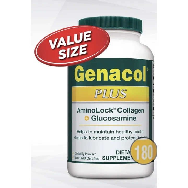 Genacol plus 180 capsules Glucosamine + Collagen Gluten Free Non GMO | Lazada PH