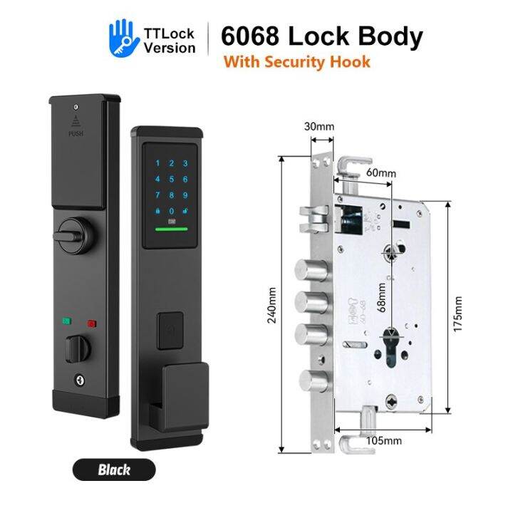 Smart Home Door Lock Ttlock App RFID Passcode Lock Electronic Digital ...