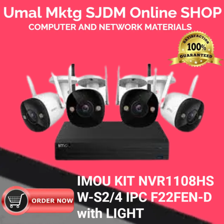 Imou KIT/NVR1108HS-W-S2-FCC/4-F22FEN-D WI-FI NVR & KIT | Lazada PH