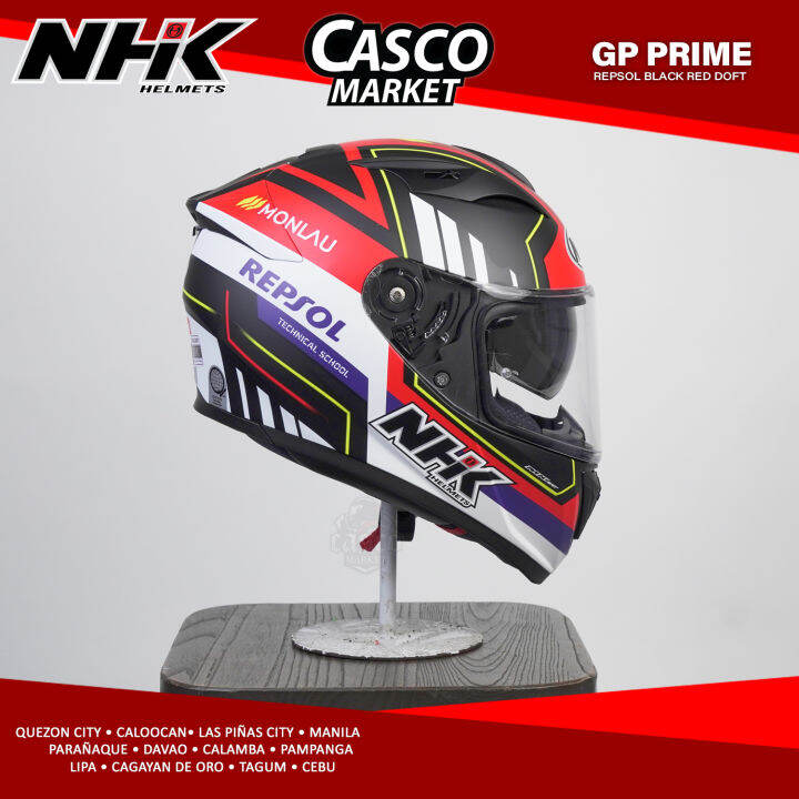NHK GP PRIME REPSOL #1 FULL FACE DUAL VISOR MOTORCYCLE HELMET | Lazada PH