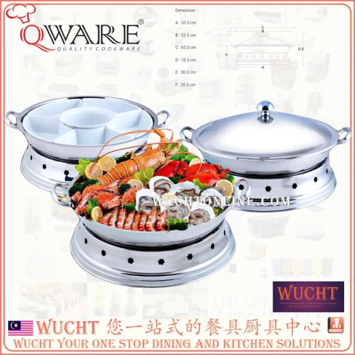 【WUCHT】QWARE Centerpiece / Elegant Malay Dome Set with 6 Porcelain ...