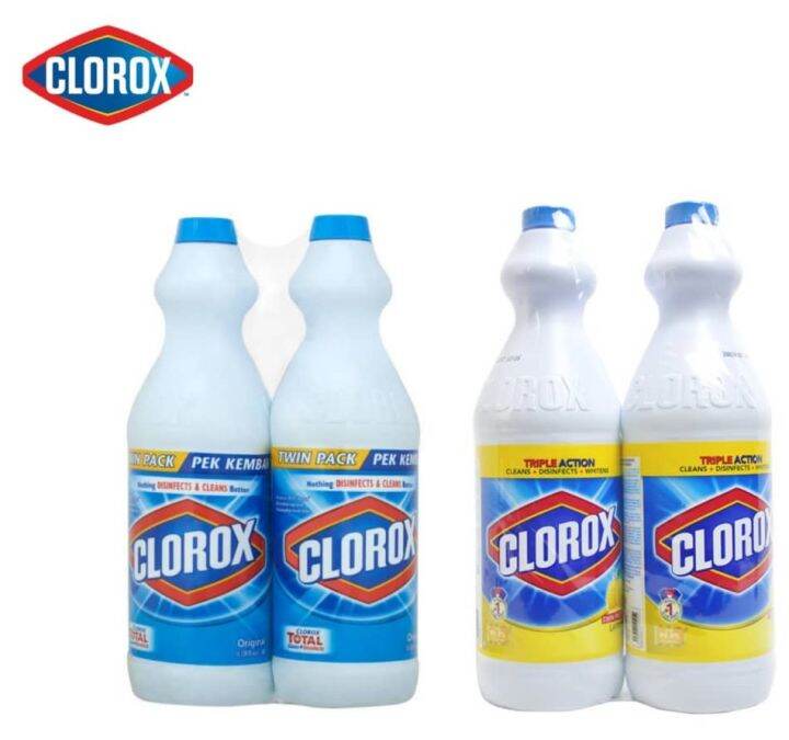 Clorox 1L Bleach Twins pack 2 X 1L Original / Lemon | Lazada