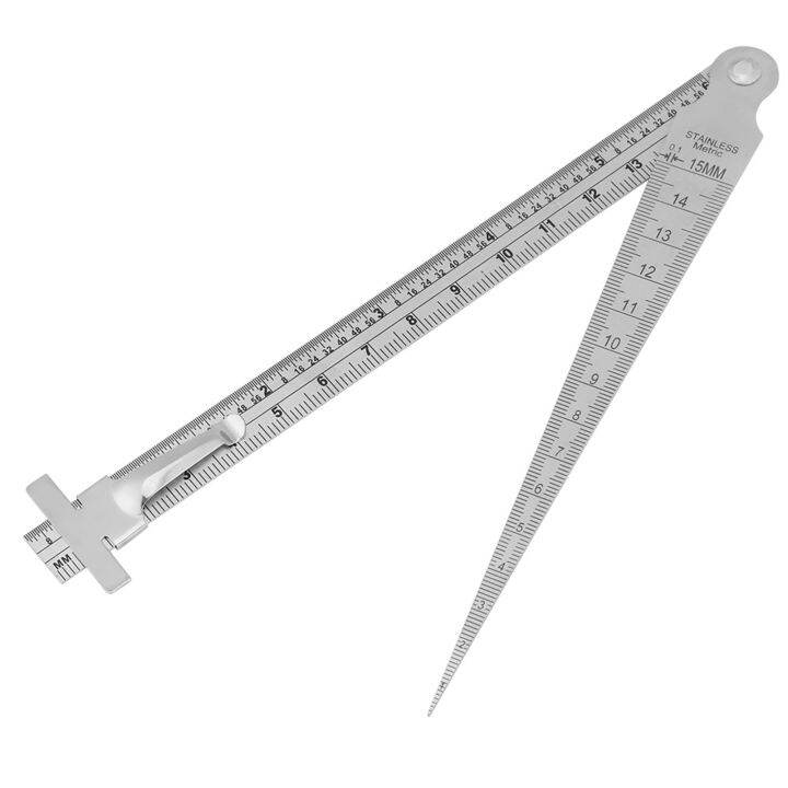 Taper Gap Gauge Stainless Steel Taper Welding Depth Gauge Ruler Hole ...