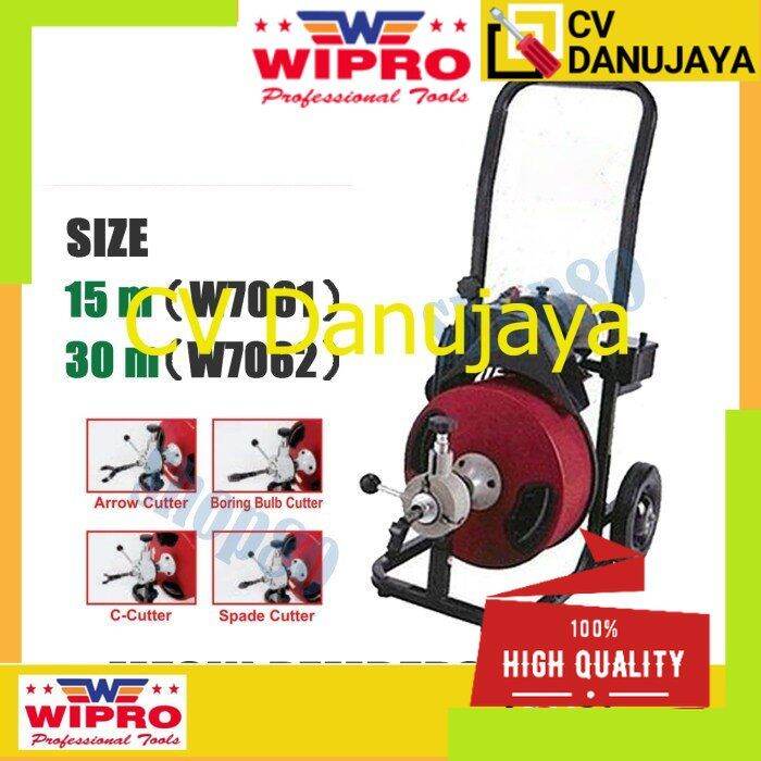 Wipro Mesin Pembersih Pipa Elektrik Electric Drain Cleaner W7061 W7062 ...