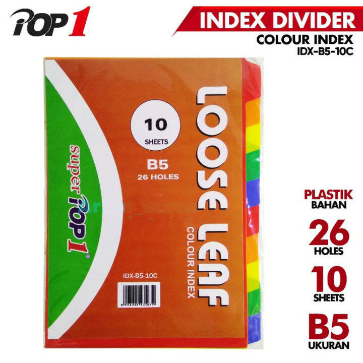 PRIMASAKTI - Index B5 - Pop 1 Divider 10 warna | Lazada Indonesia
