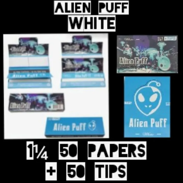 ALIEN PUFF WHITE NSTURAL PAPERS + TIPS**2 IN 1 PACK***FRESH FROM U.K ...