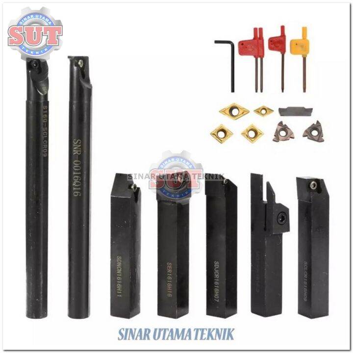 Pahat bubut 16mm Set 7 Holder bubut + Insert pahat Luar pahat Dalam | Lazada Indonesia