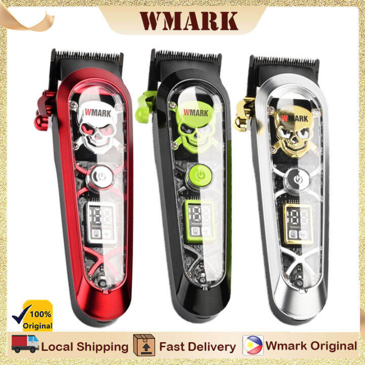 Wmark NG-130 Original Hair Clipper Wireless Charging Barber Full Transparent Hair Cutting ...
