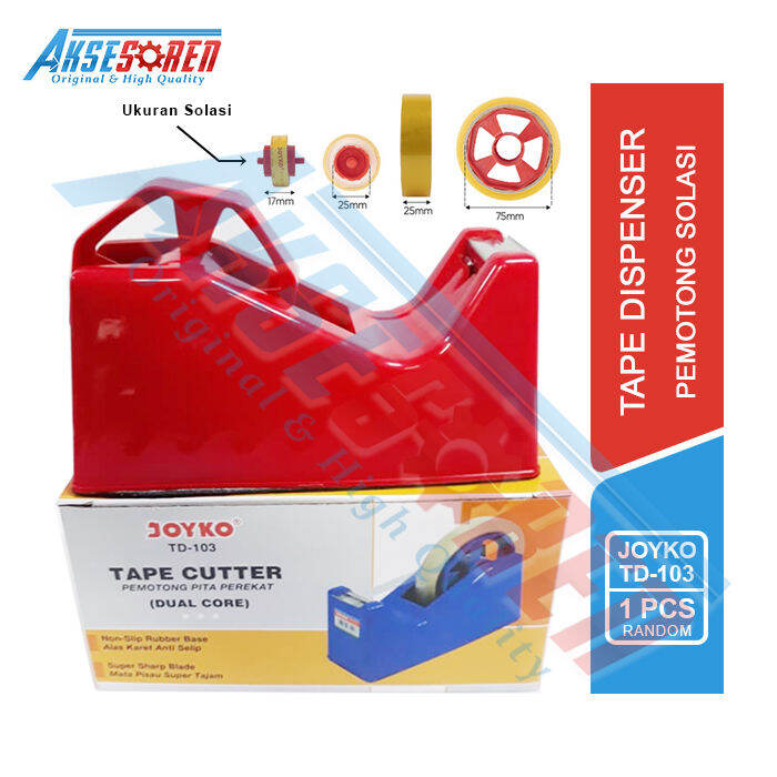 TAPE CUTTER JOYKO [TD-103] DUAL CORE / PEMOTONG PITA PEREKAT SOLATIP ...