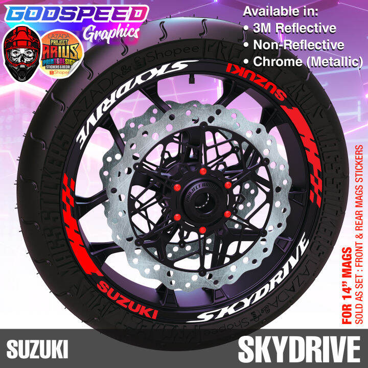 Mags Sticker for Suzuki Skydrive (All Version) (Set: Harap at Likod ...